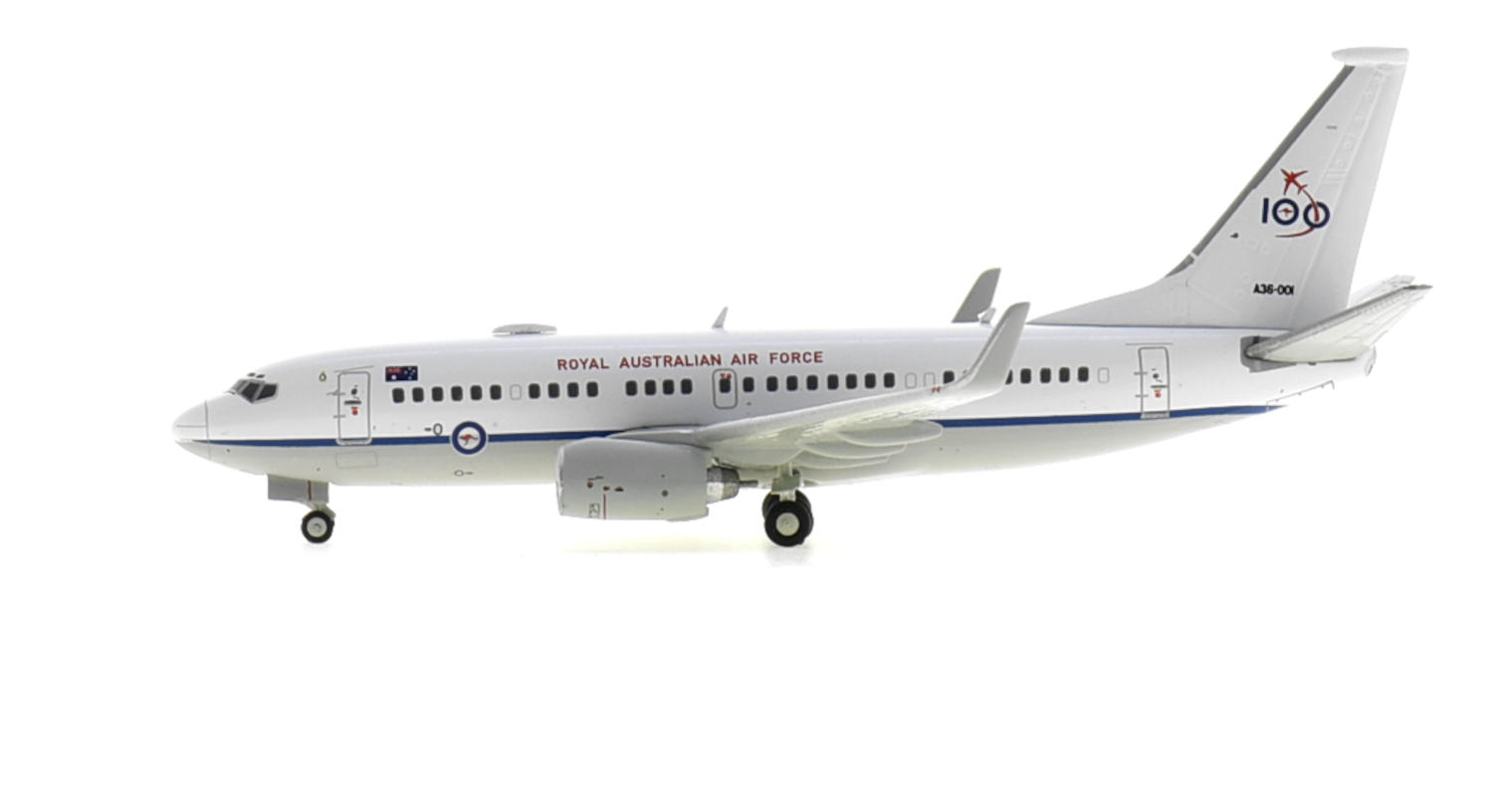 B737 BBJ RAAF "100 Years" 1/400 Scale Diecast - GJRAA135